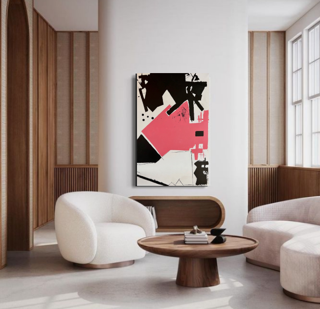 Original Abstract XL Painting - Japandi Style - Himitsu Bako by T ...